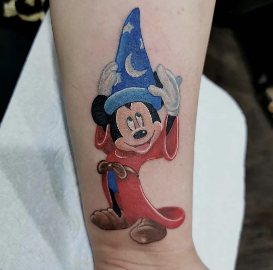Mickey Mouse Sorcerer Tattoos Did This Small And Cute Sorcerer Mickey