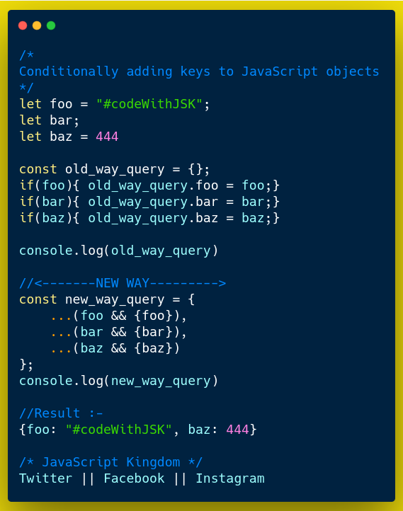 39 Conditional Spread Operator Javascript Modern