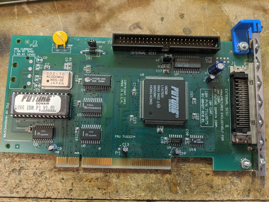 Thread by @TubeTimeUS: picked up an interesting SCSI card. it's not PCI ...
