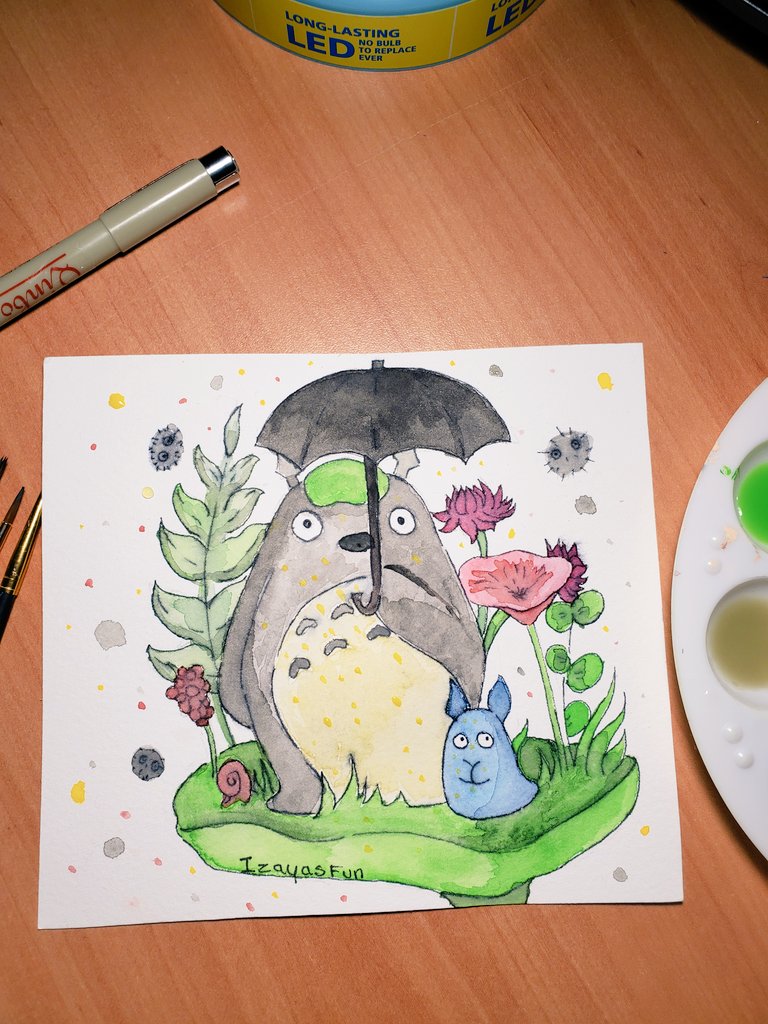 Totoro Drawing Watercolor
