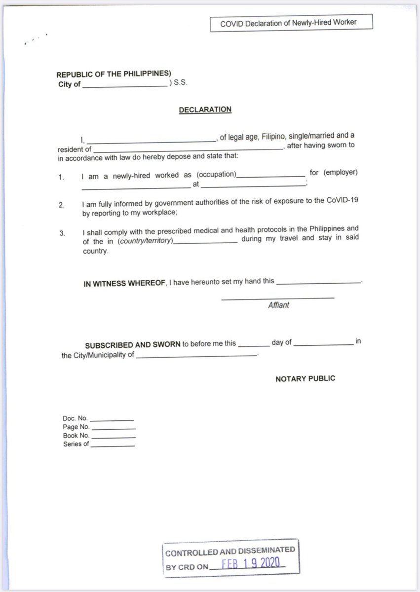 UPDATE: Here are the final copies of the POEA declarations that OFWs ...