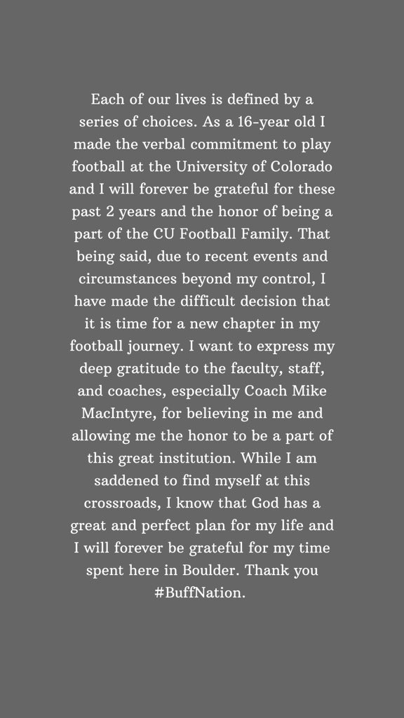 Colorado QB Blake Stenstrom has entered the transfer portal : r/CFB