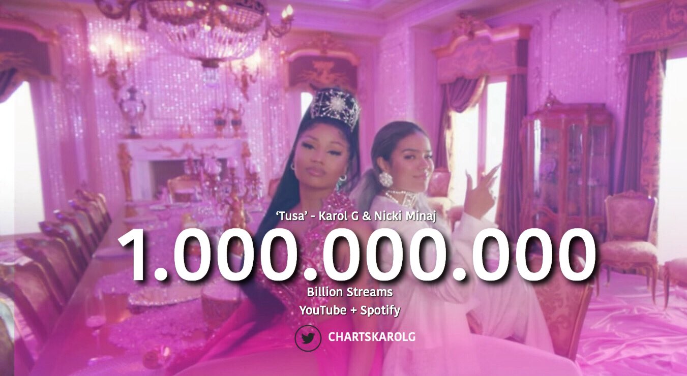 Karol G Charts on Twitter: "‘Tusa’ by Karol G & Nicki Minaj has now ...