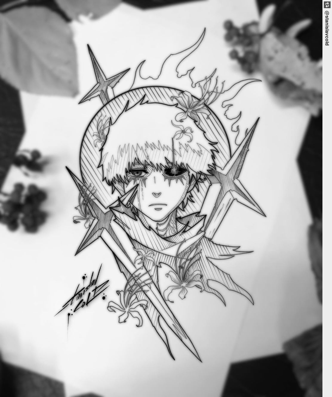 Ken kaneki tattoo ideas - Bronctattooaus.com