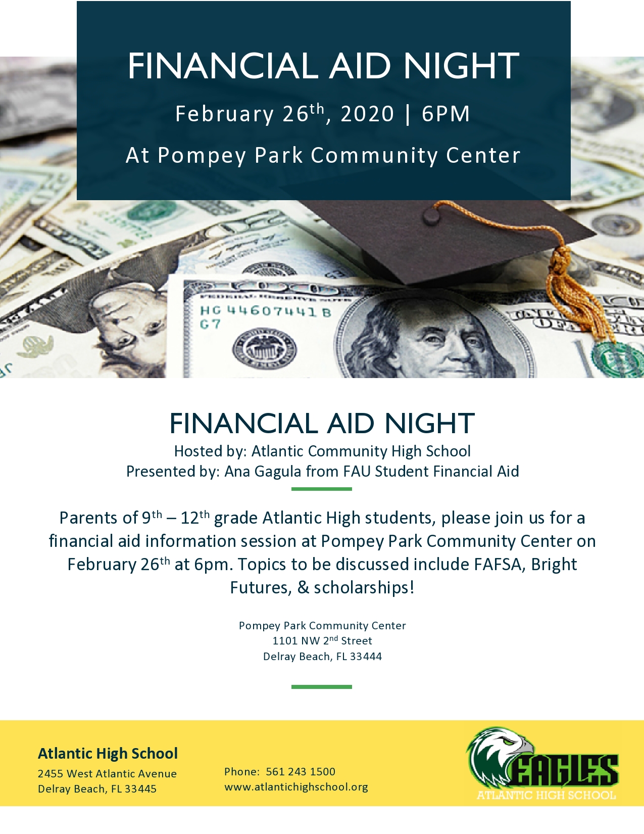 ATL Counselors on Twitter: "Come out to Pompey Park on Wed. 2/26 for a free financial aid ...