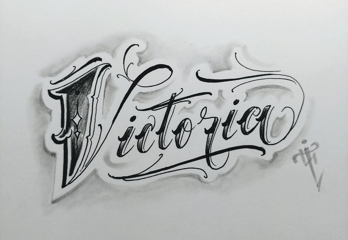 The Name Victoria In Cursive