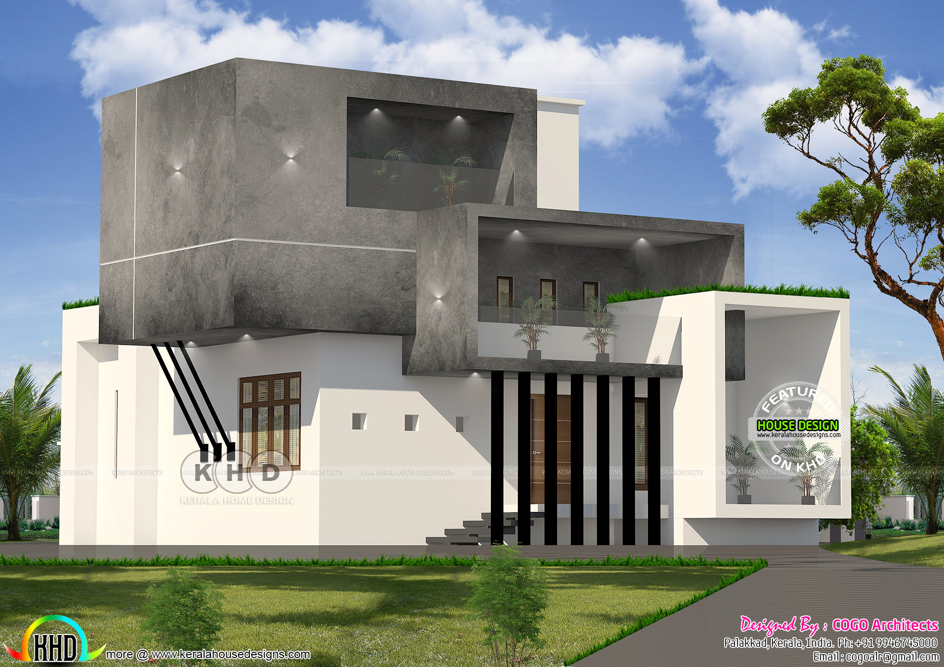 Boxed House Elevation 4 Bedroom Box Type Contemporary House 2600 Sq Ft