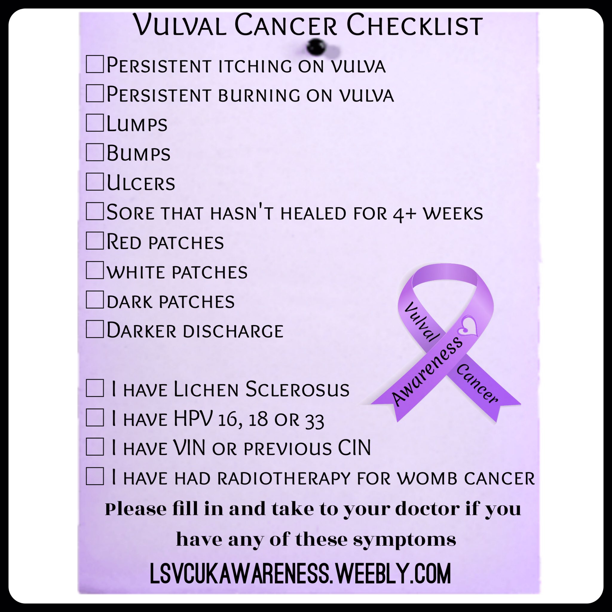 Vulvar Cancer Ribbon Color