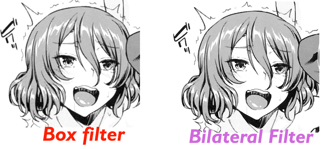Nate on Twitter: "Updated my screentone remover to use Bilateral Filtering instead of box, which ...