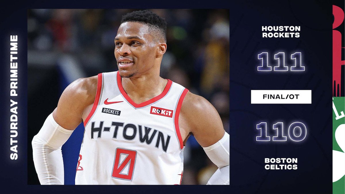 WHAT. A. GAME. The Rockets hold on to win it behind 41 Pts from Russ ...