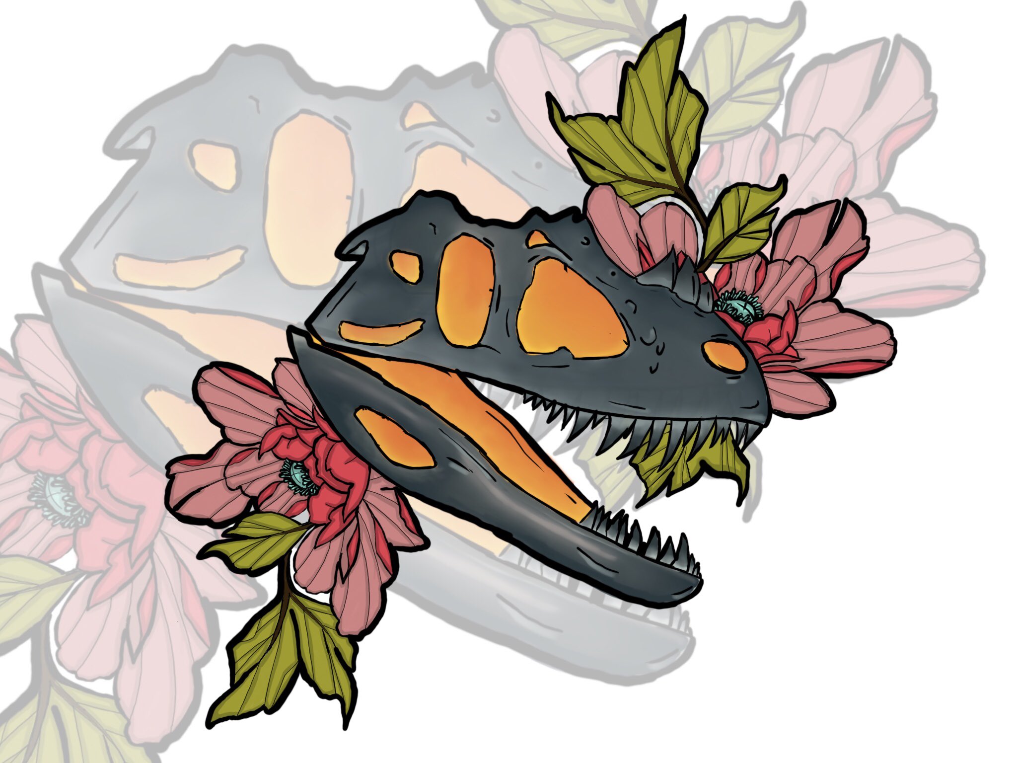Neo Traditional Dinosaur Tattoos Nanaimo Tattoo Artist Kara Dee