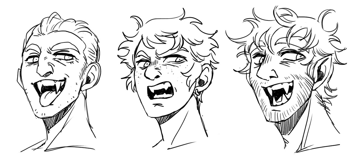 Werewolf Fangs Drawing