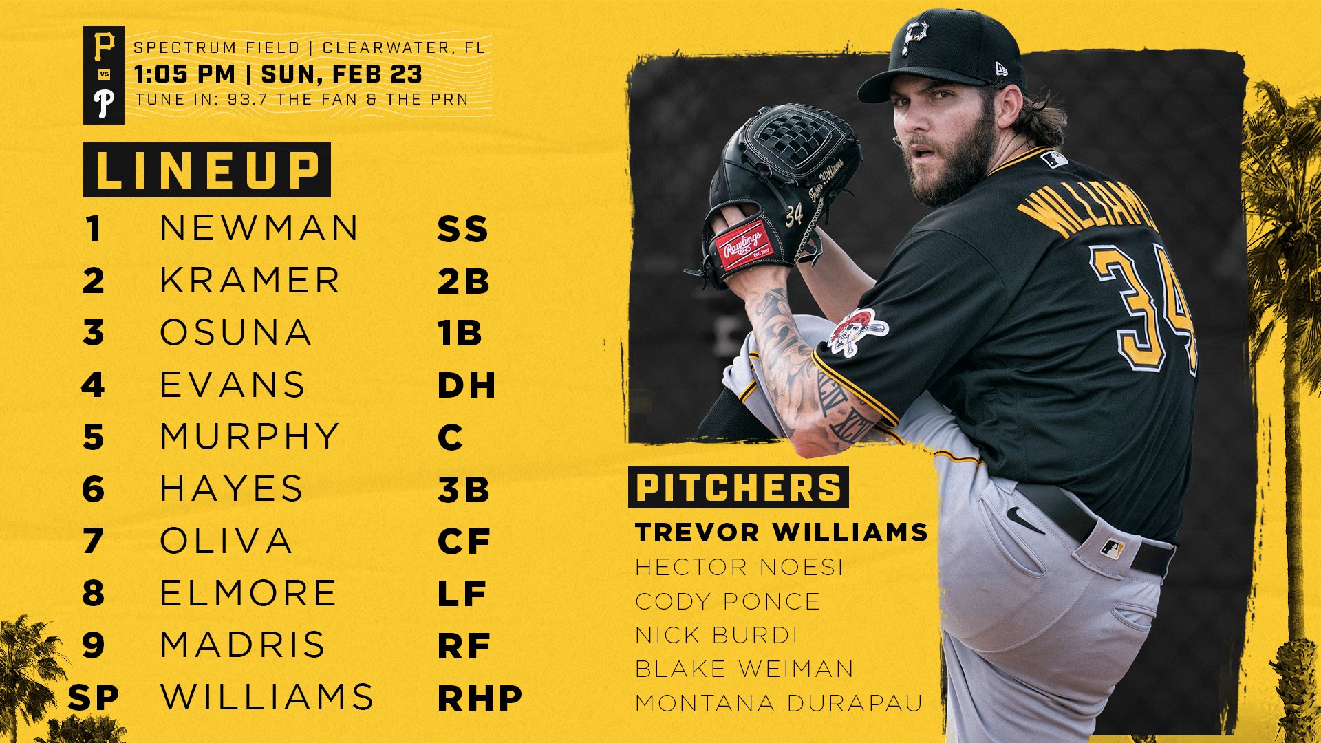 Pittsburgh Pirates Television Schedule