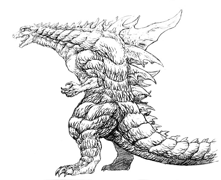 Godzilla 2000 Coloring Pages