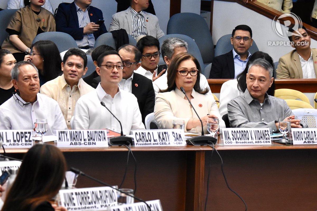LOOK: ABS-CBN executives with president & CEO Carlo Katigbak await the ...