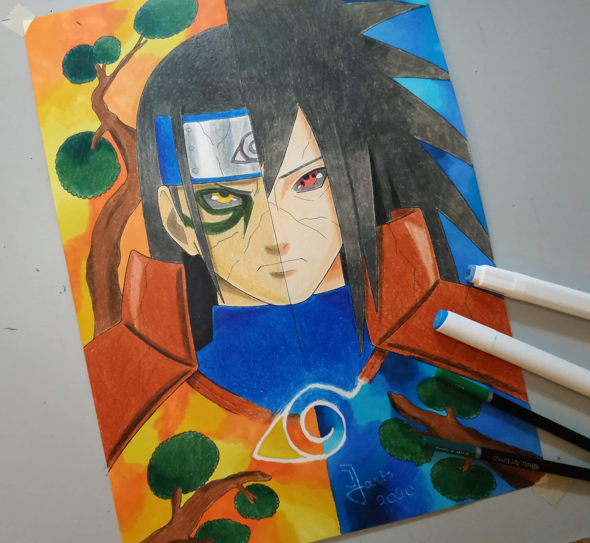 Madara And Hashirama Drawing