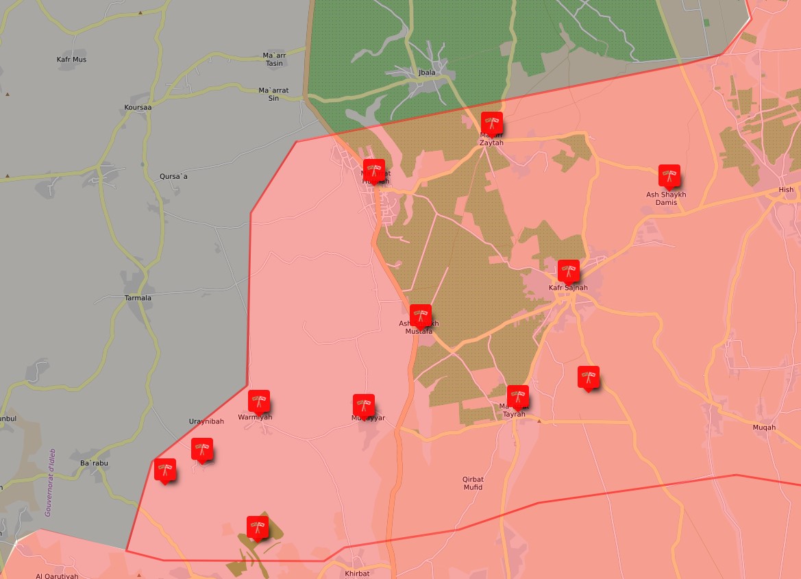 Rojava Network on Twitter: "#Idlib: Syria army advance in Kafr Sajnah town."
