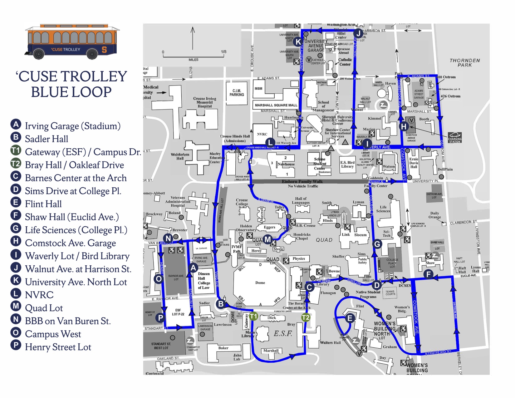 Syracuse University Parking Lot Map
