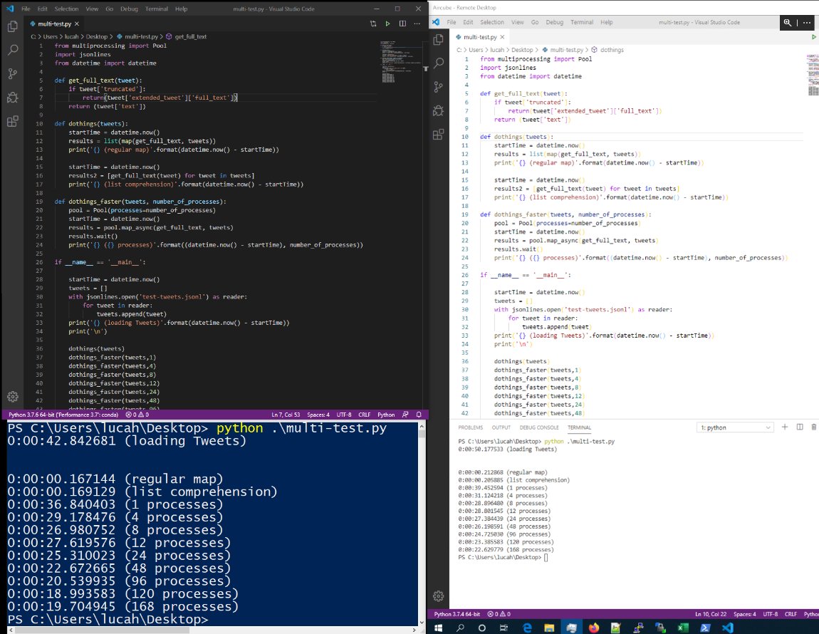 A Thread from @luca: "I am currently testing ways to improve my Python ...