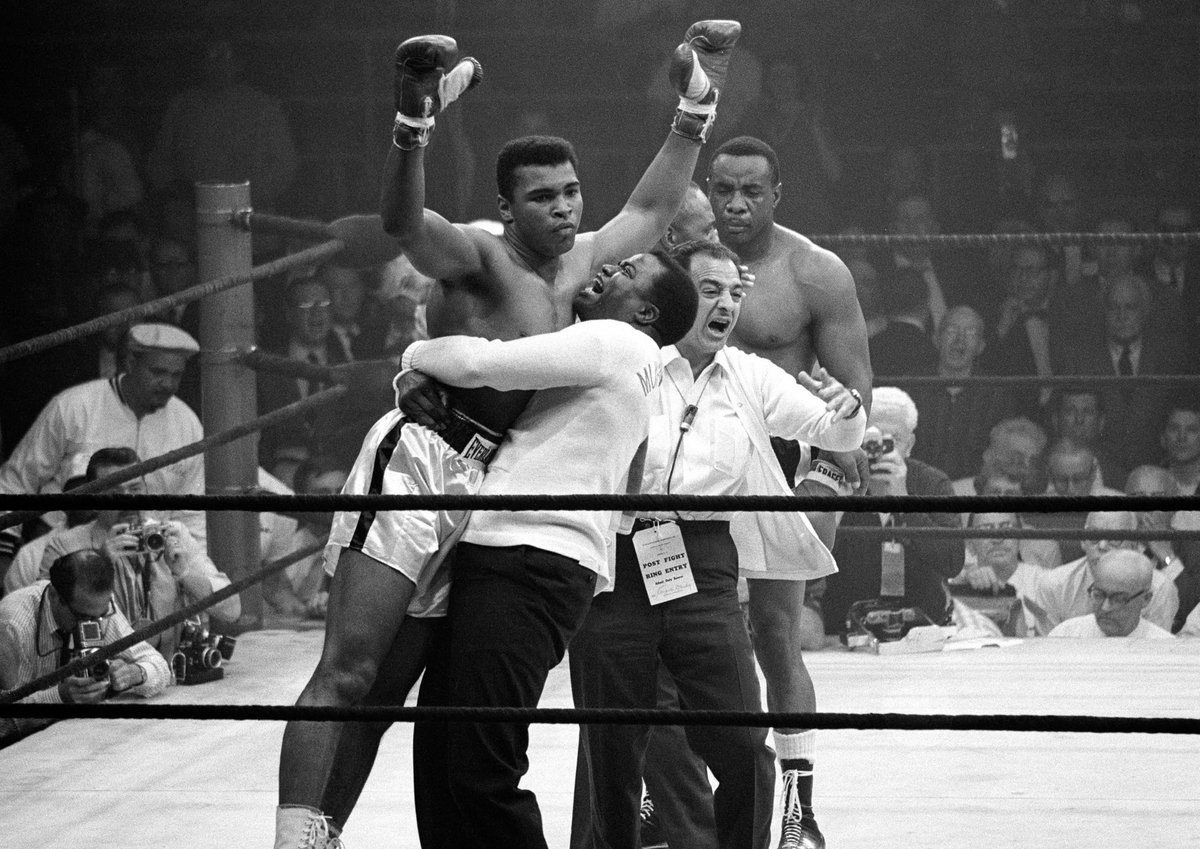 On this day in 1964, Muhammad Ali upset Sonny Liston as a 7-1 underdog ...