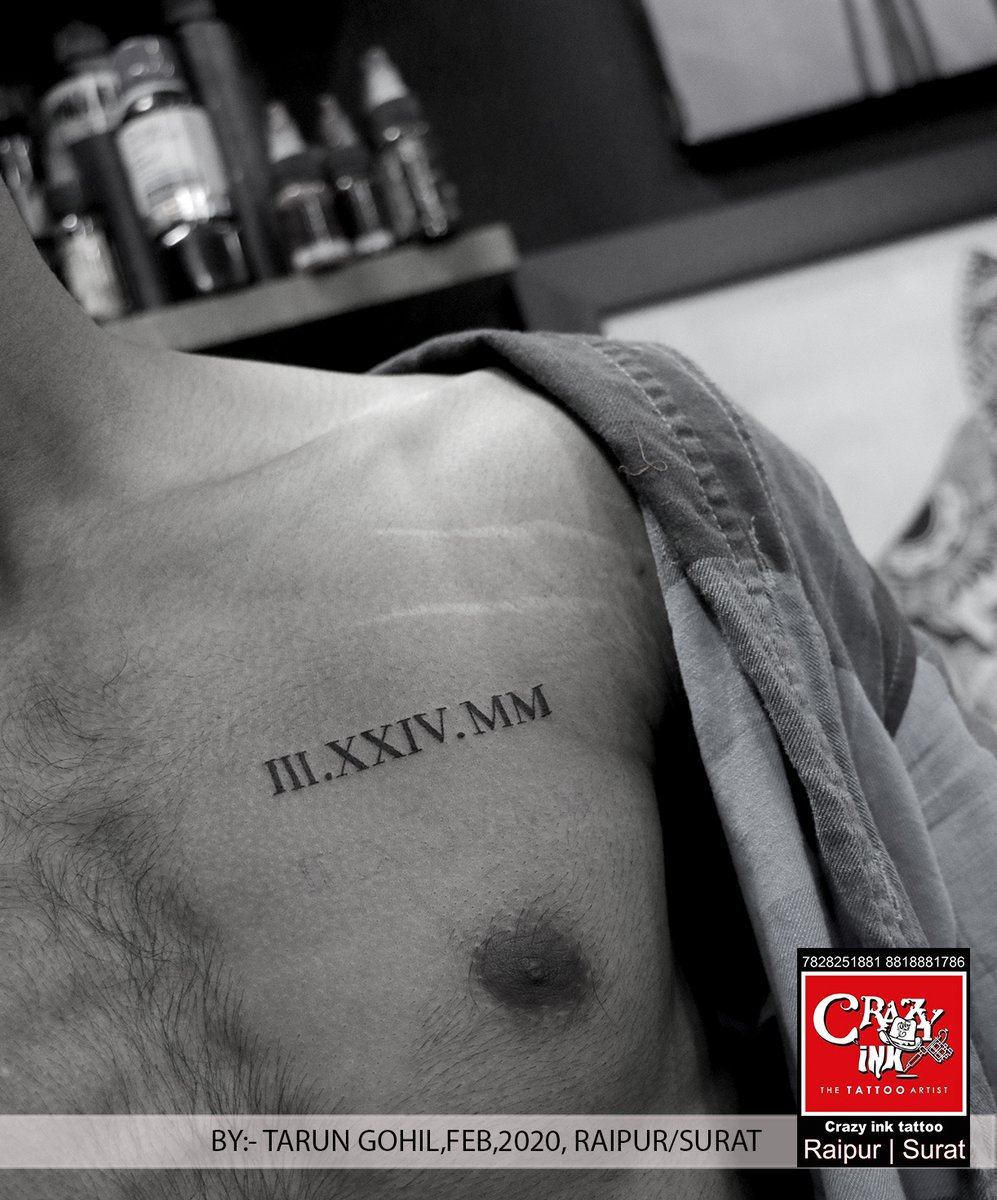 Roman Numeral Tattoos Ribs Men