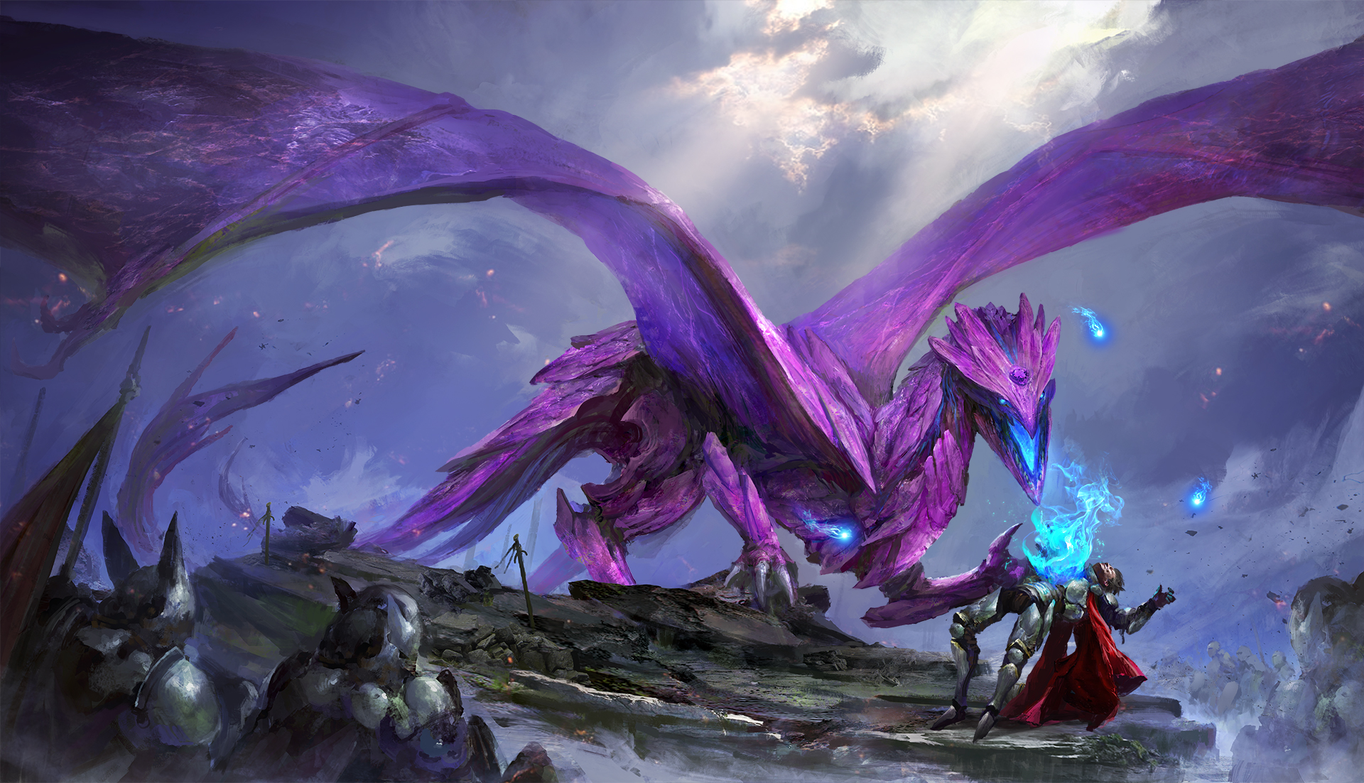 Awesome Purple Dragon Wallpapers