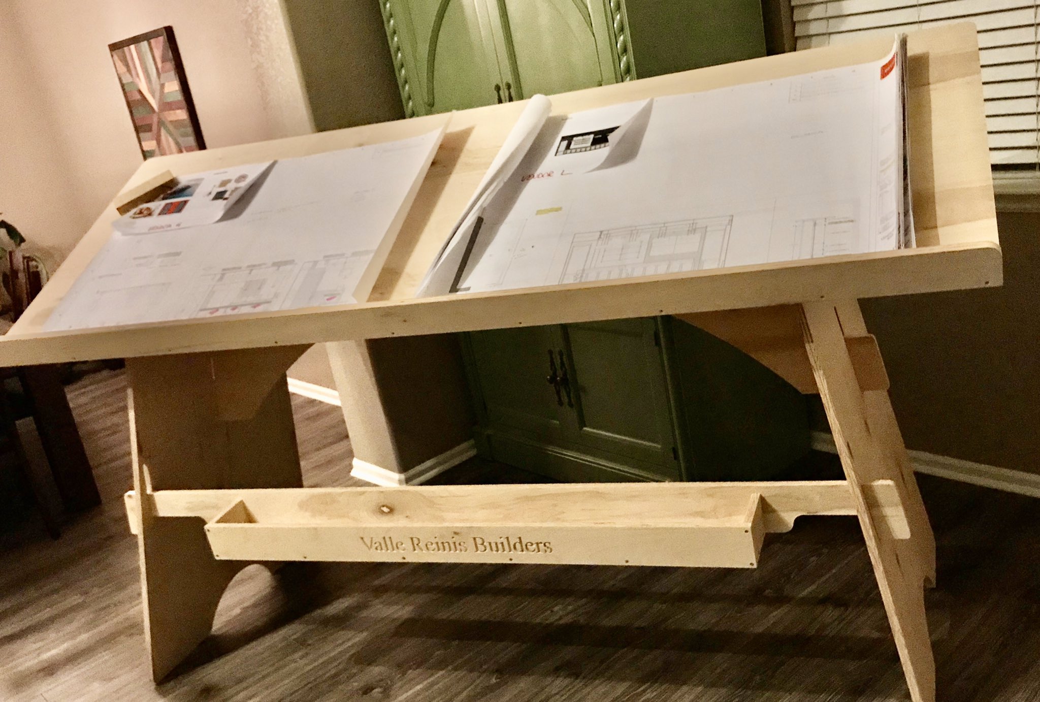 Construction Blueprint Table