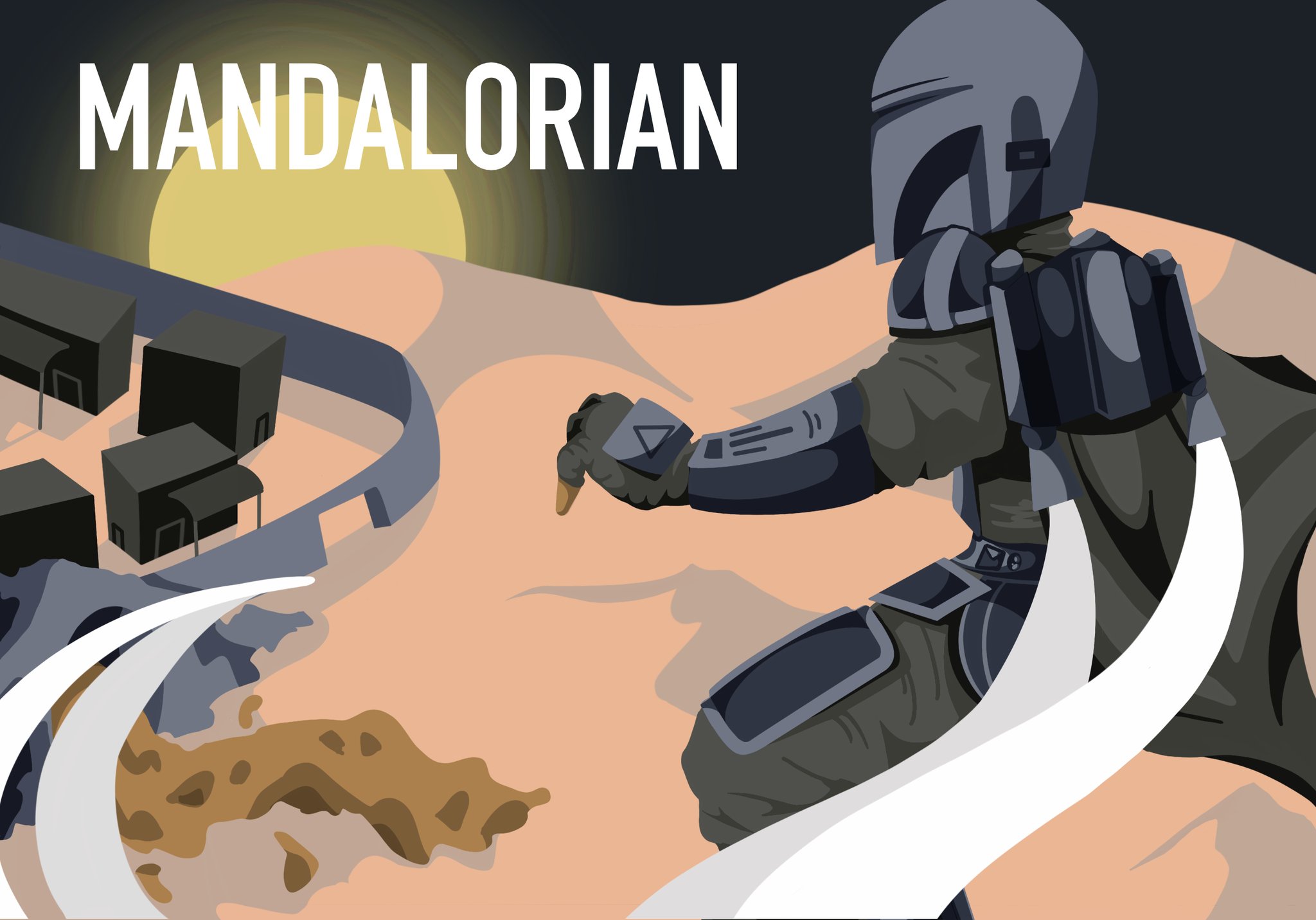 Zo 👀 on Twitter: "A "movie" poster I made for class #Mandalorian # ...