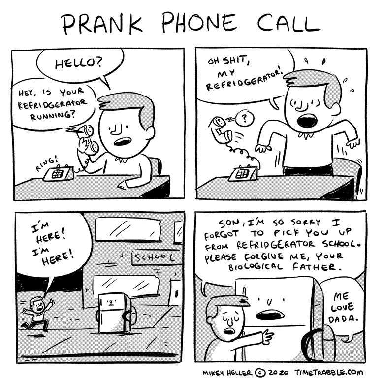 「i drew a comic about a prank phone call 」Mikey Hellerの漫画