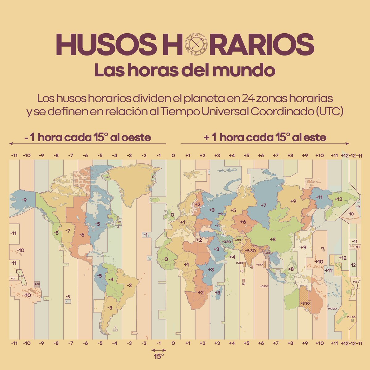 Mapa De Husos Horarios Mapa De Husos Horarios, Husos, 60% OFF