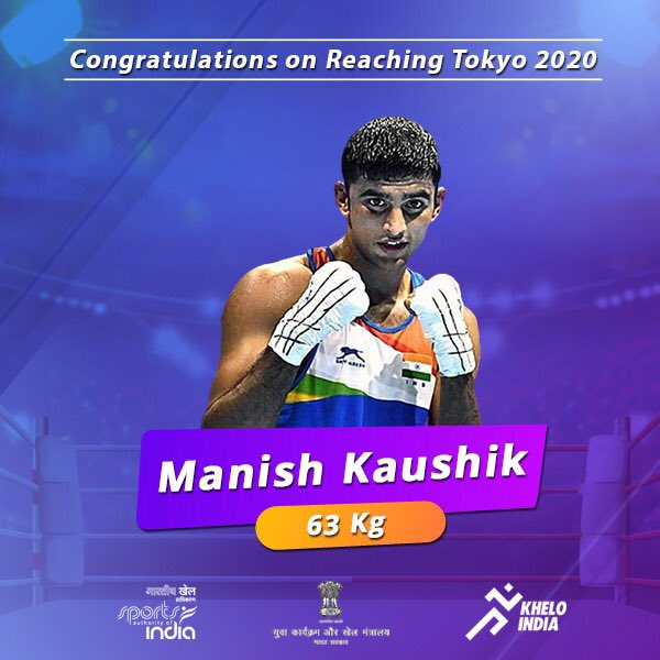ManishKaushik in 63kg category becomes the 9th Indian boxer to qualify ...