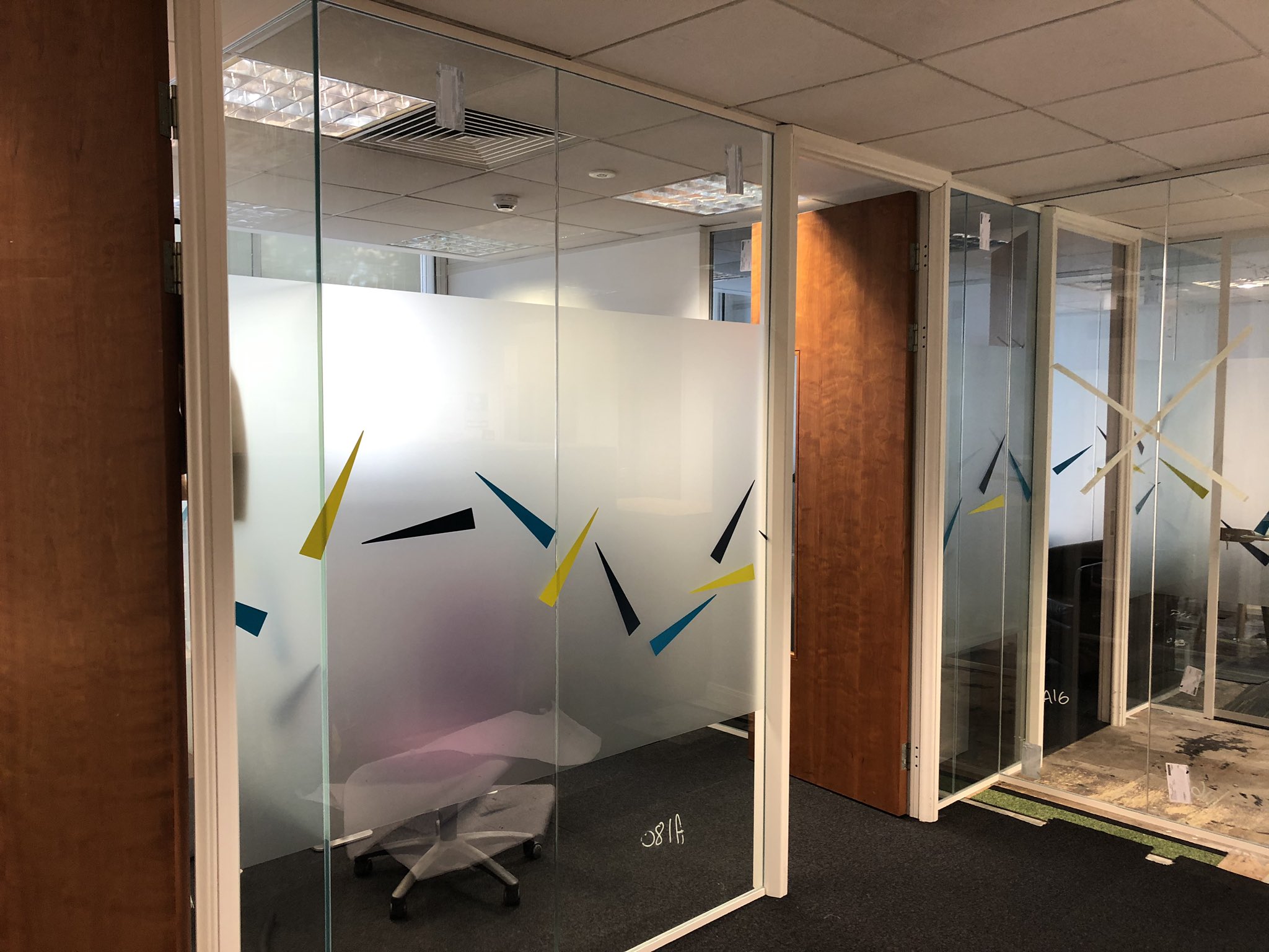 Coloured Frosted Glass Designs