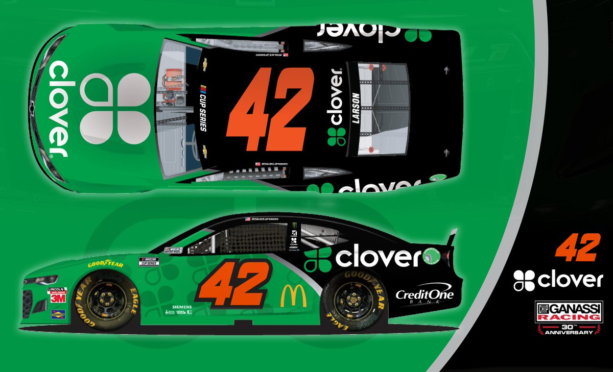 The Clover scheme (with orange numbers) returns to the 42 this weekend ...