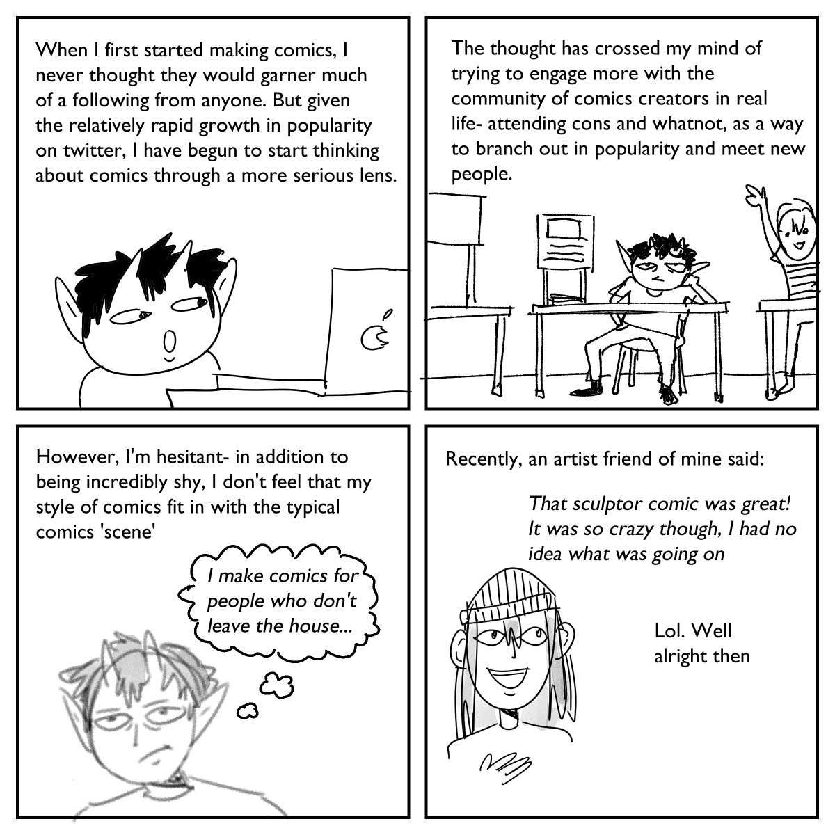 「Journal comic I made about making comics 」Beany Tuesdayの漫画