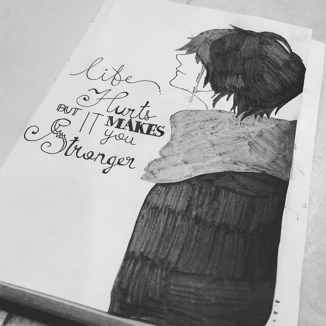 Sad Life Quotes Drawings Sad Quotes About Life Art Print