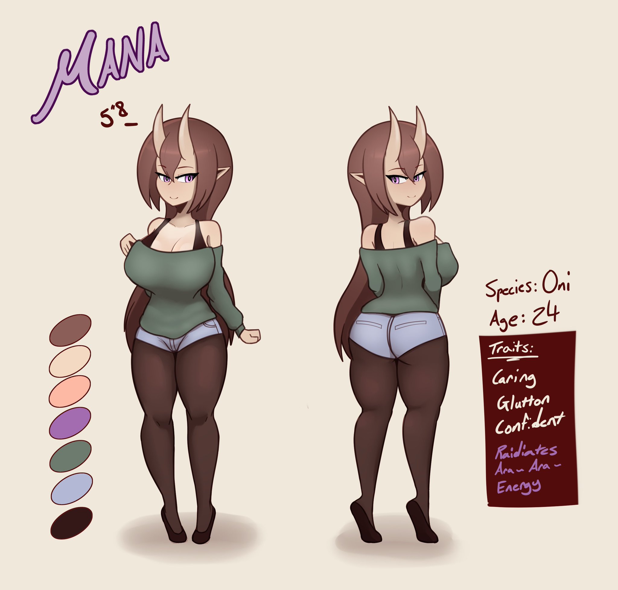 Floraz on Twitter: "Official Ref Sheet for Mana! This took longer than I expected but it was ...