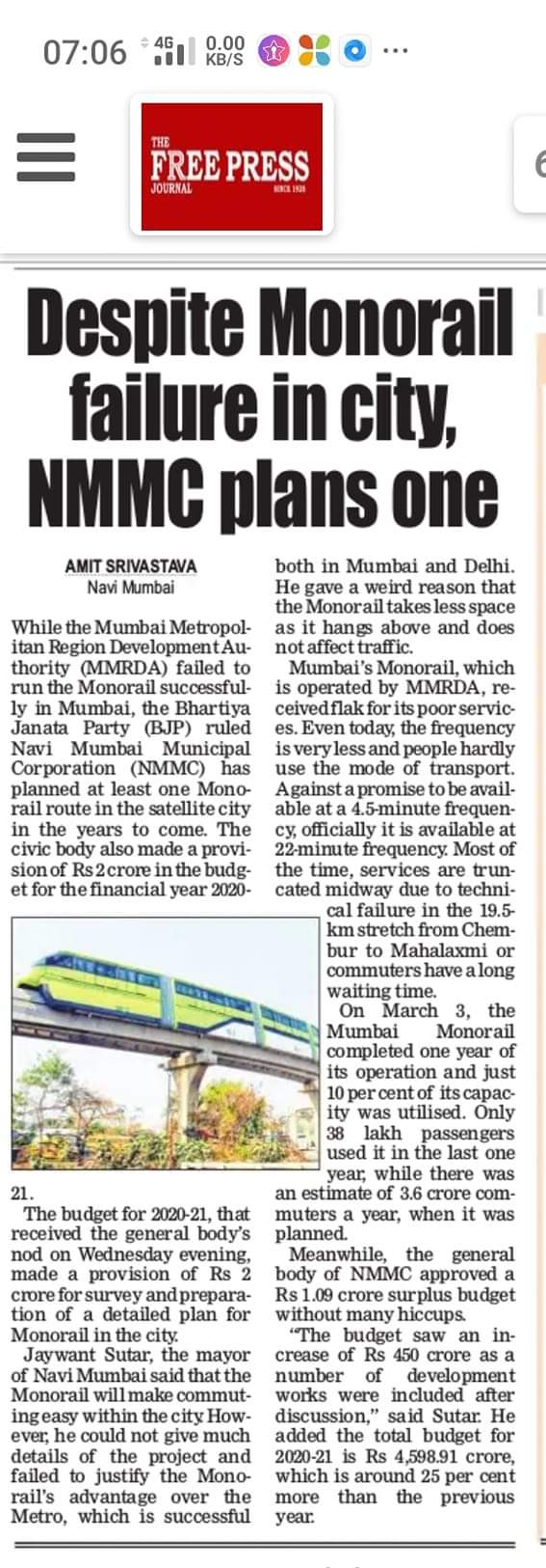 Mumbai Monorail Route