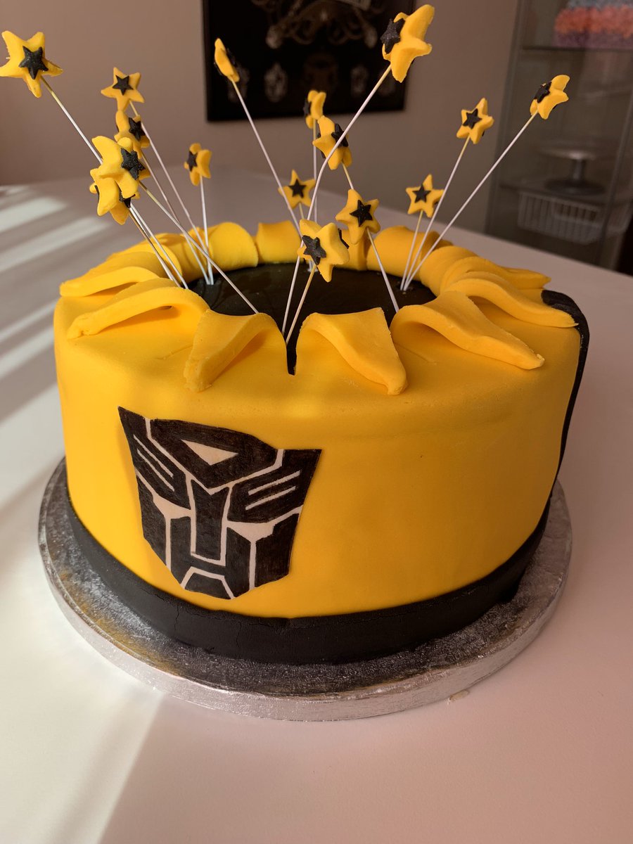 Bumblebee Transformer Cake Decorations
