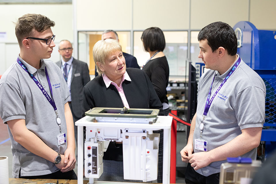 Defence Minister Baroness Goldie visited Thales UK engineers in Glasgow ...