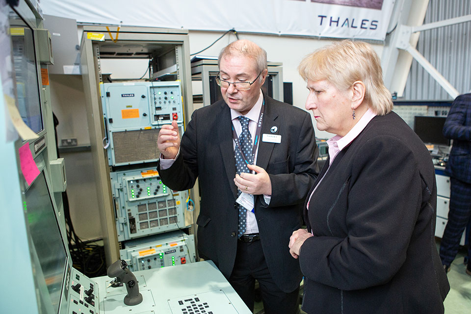 Defence Minister Baroness Goldie visited Thales UK engineers in Glasgow ...