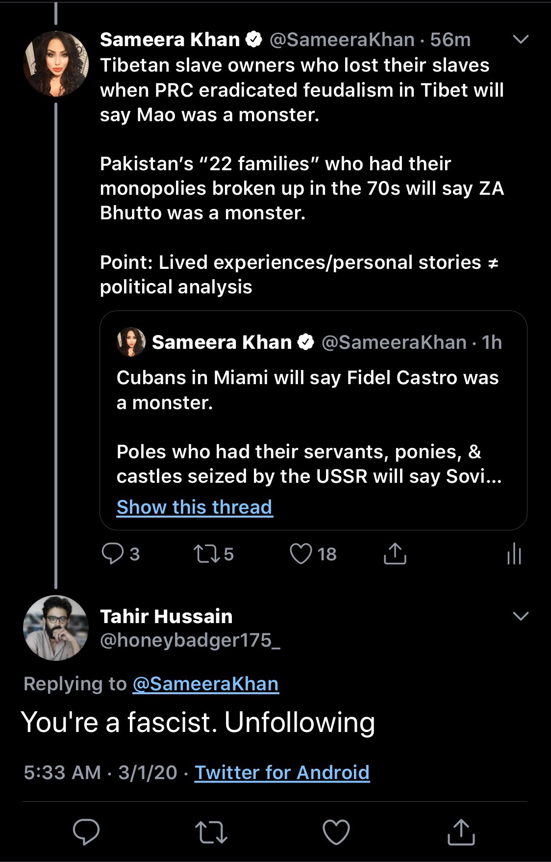 sameera khan on Twitter: "Opposing feudalism & capitalist exploitation = fascism…