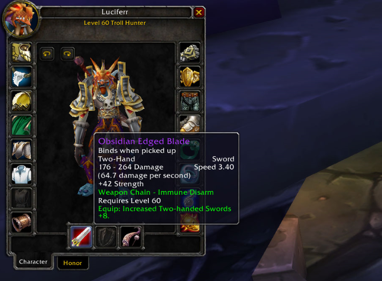 Obsidian Edged Blade