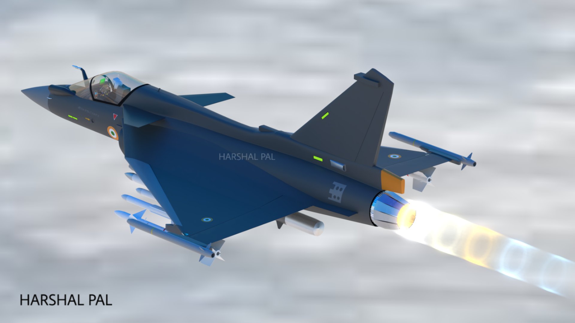 Harshal Pal on Twitter: "Medium Weight Fighter (MWF) afterburning it's GE #f414 armed with ...