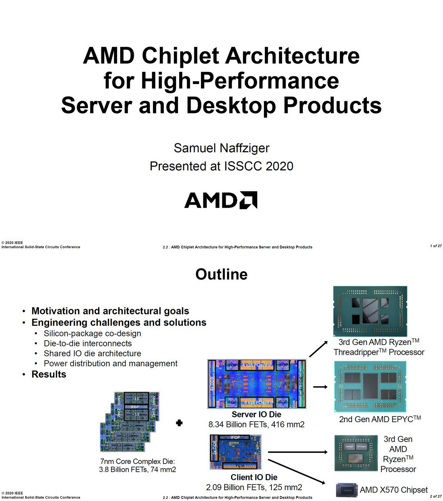 OGAWA, Tadashi on Twitter: "=> "AMD Chiplet Architecture for High-Performance Server and Desktop ...