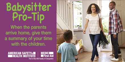 ASHI and MEDIC First Aid on Twitter: "The Child and Babysitting Safety ...