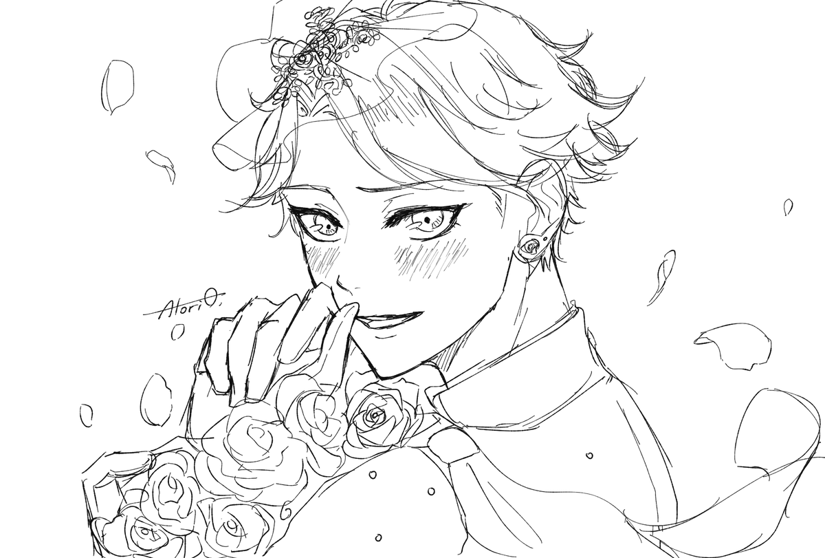 「速描きできないのでまだ下書きの嵐ちゃん?誕生日おめでとう 頼れる姉騎士は世界一綺麗なお姫様です… 」𝙊𝙎𝘾𝘼@5/5東1カ11abの漫画