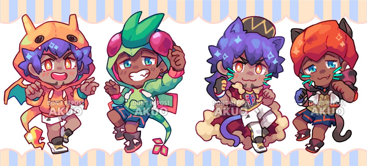 ポケモン「Chibis of my fav boys from Pokemon Sword」|🪸Magical Akuo🪸 ST0RE ...