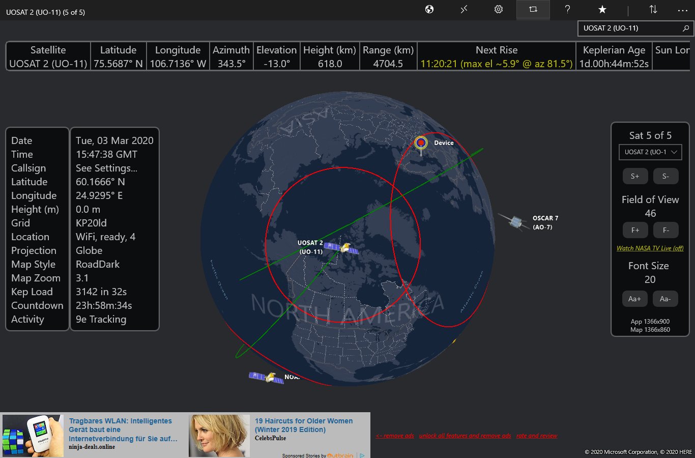 Nasa Satellite Tracker
