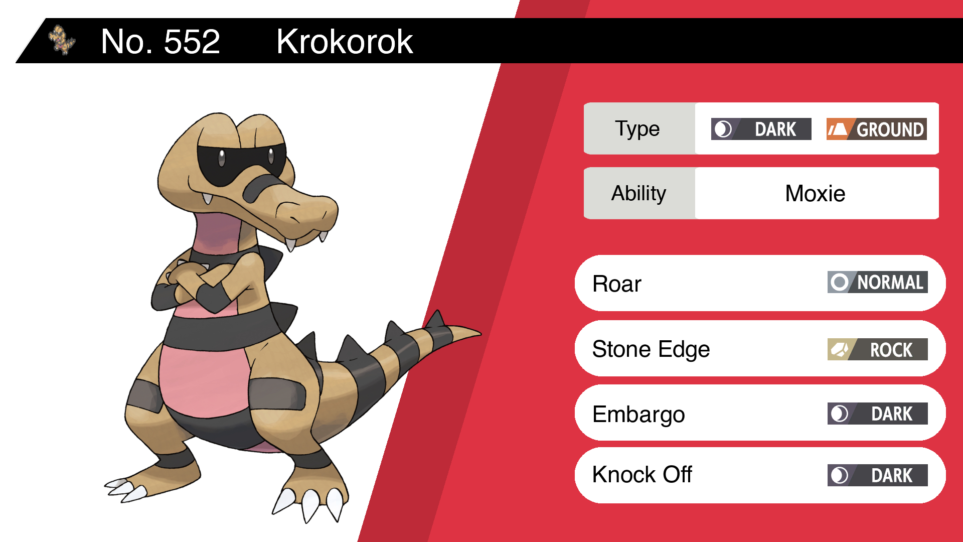 Krokorok Evolution Chart