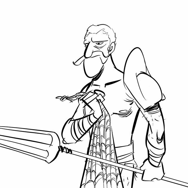 Murmillo Gladiator Drawing